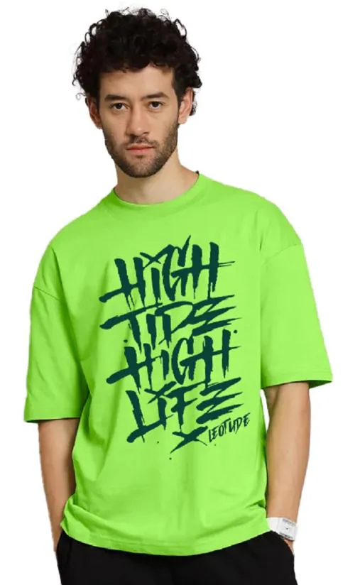 Buy LEOTUDE Cottonblend T-Shirts: Half Sleeve, Front Print, and ...