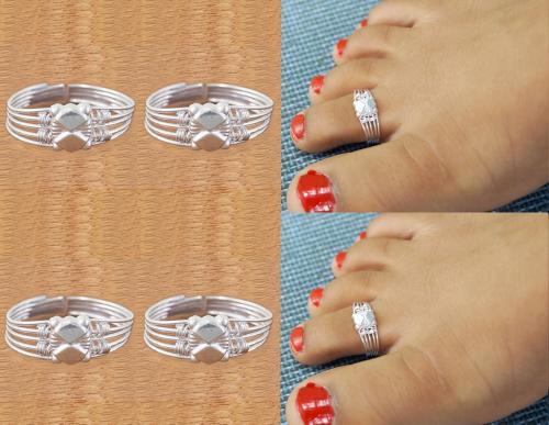 Buy GoldFish Stylish Adjustable Toe Ring Set For Women Online at Best ...