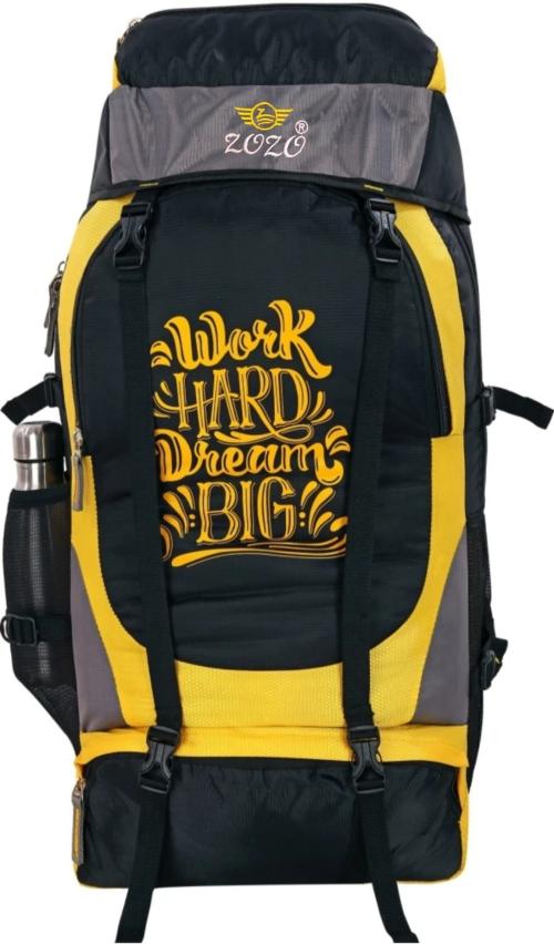 Buy ZOZO BAGS Yellow Polyester Travel Rucksack - 70 L Online at Best ...