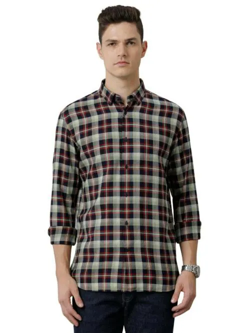 Buy THE COLLECTION Mens Multicolour Checks Full Sleeve Shirt Online at ...