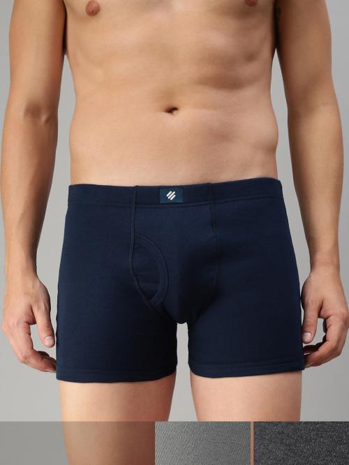 Buy ONN Men Pack of 3 Airforce Blue Solid Basic Trunk Online at Best ...