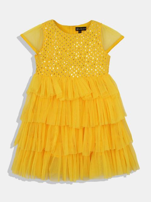 Buy Bella Moda Girls Yellow Polyester Dress (3-4Y) Online at Best Prices in India - JioMart.