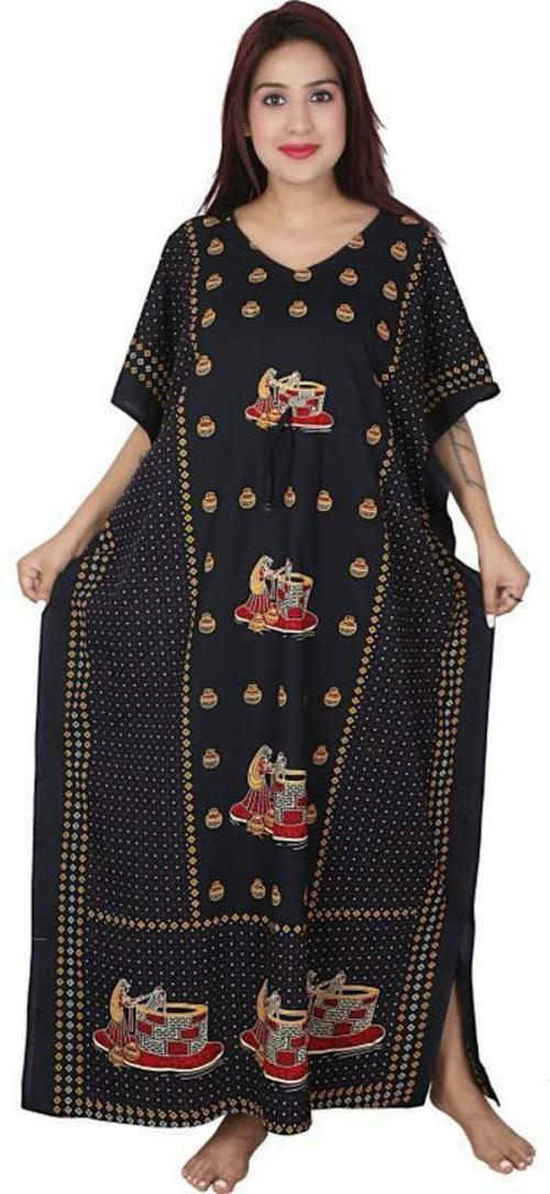 Buy San Apparels Women Blue Self Design Cotton Nighty With Robe Online at Best Prices in India ...