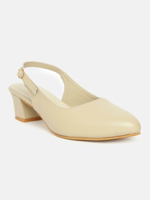 Buy Marc Loire Women Cream Block Heels Online at Best Prices in India ...