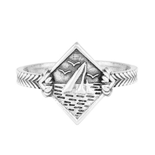 Buy Giva Sterling Silver Adjustable Oxidised Silver Riviera Ring Online at Best Prices in India ...