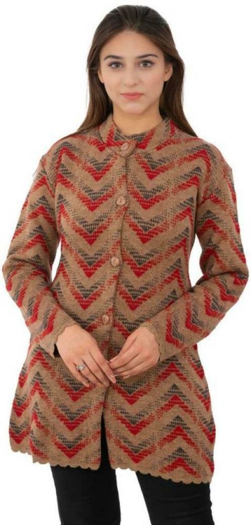 Buy Loglo Women Multicolor Woven Design Acrylic Blend Sweater - L ...