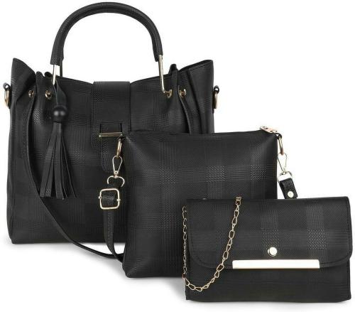 Buy Daniel Clark Black Artificial Leather For Women, Girls Messenger ...