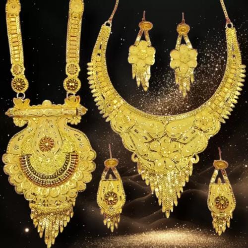 Buy Z HOME Brass, Copper Gold-plated Gold Jewel Set (Pack of 1) Online ...