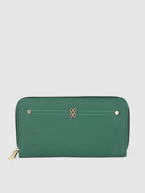 Buy Baggit Women Green Synthetic Leather Zip Around Wallet - L Online ...