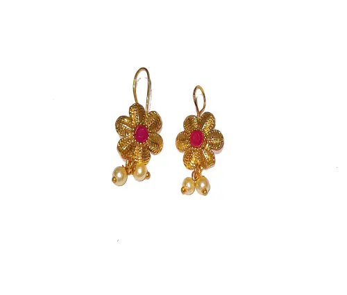 Buy Adhira's Traditional Flower shape Golden Maharashtrian Press clip ...