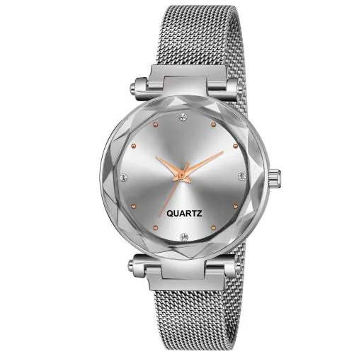 Buy Talgo Analogue Sliver Dial and Sliver Magnet Strap Wrist Watch for ...