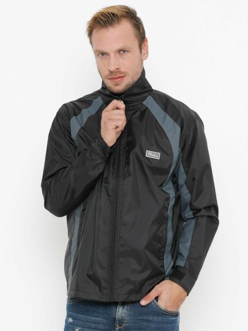Buy Plutus Men Blue and Black Solid Nylon Wind Cheater M Online at Best ...