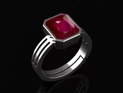 Buy Chopra Gems & Jewellery Brass Ruby Manik Stone Ring (Men and Women) - Free Size Online at ...