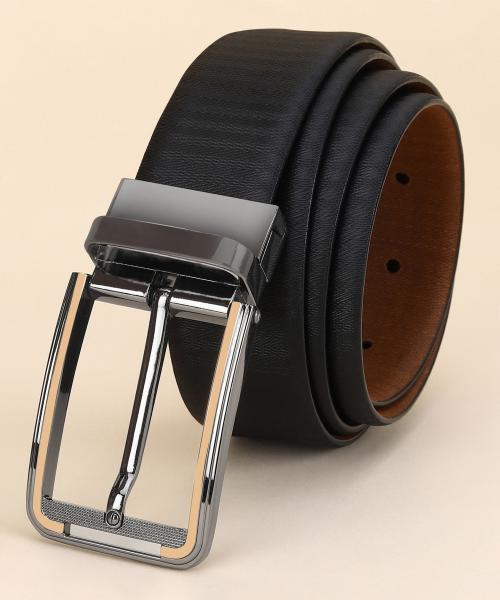 Buy GIL Men's Genuine Leather Black & Tan Reversible Belt 36 Online at ...