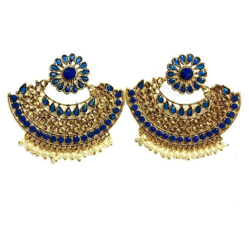 Buy Total FashionTraditional Gold Plated Kundan Chandbali Earrings for ...