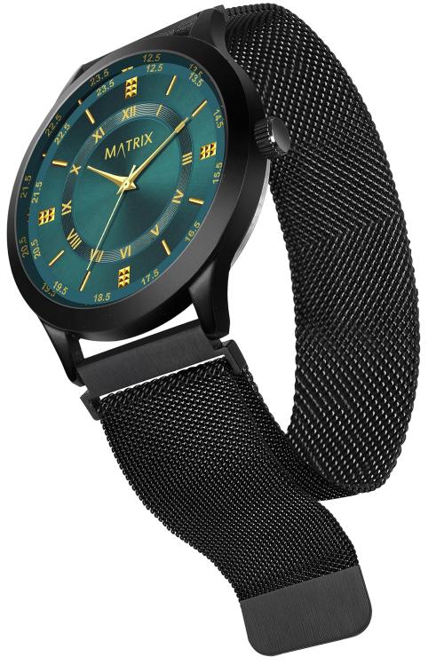 Buy Matrix Timepiece Dope Black/Green Dial With Softest Silicone Strap ...