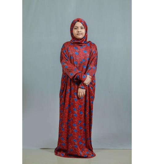Buy 6T6 APPARELS JILBAB Abayas & Burqas_RED PRINTED_M Online at Best ...