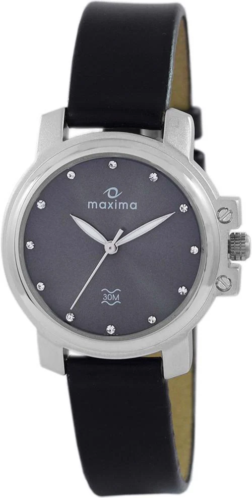 Buy Maxima Analog Black Dial Black Strap Watch For Women (47321LMLI ...