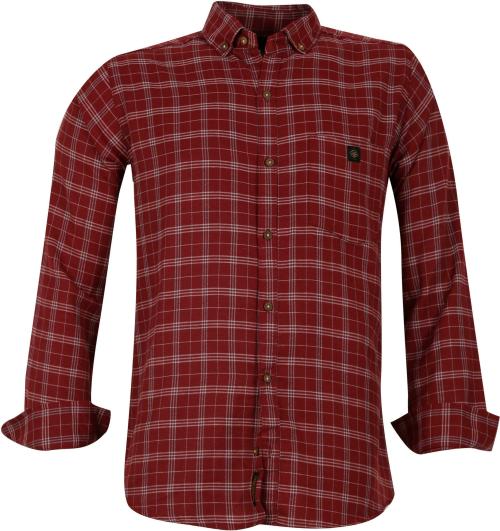 Buy Indi Hemp Men Maroon,White Checkered Cotton Blend Shirt Online at ...
