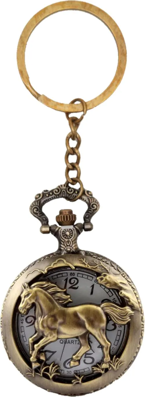 Buy Gt Gala Time Gold Stainless Steel Horse Pocket Watch Car, Bike Key ...