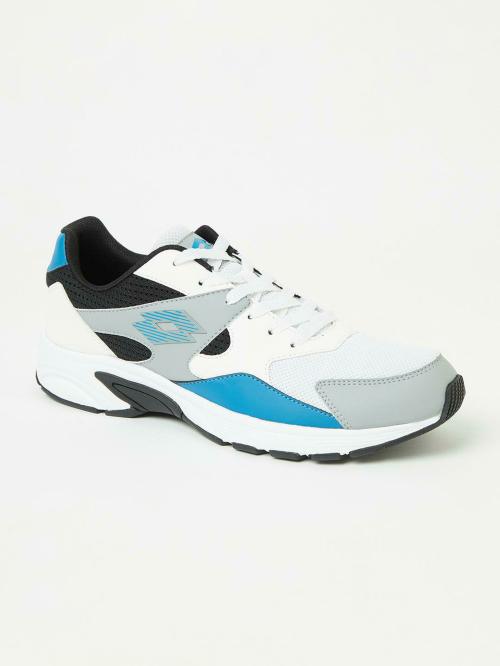 Buy Lotto Men Alanzo White/Grey/Blue Running Shoes Online at Best ...