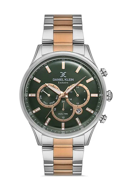 Buy Daniel Klein Analog Green Dial Silver Strap Watch For Men Online at ...