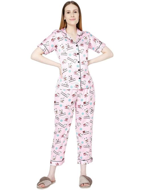 Buy Smarty Pants Pink Satin Night Suit (Pack of 1) Online at Best ...