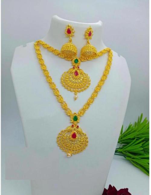 Makhan Gold Alloy Gold Plated Jewel Set For Women (Gyt-2) - JioMart