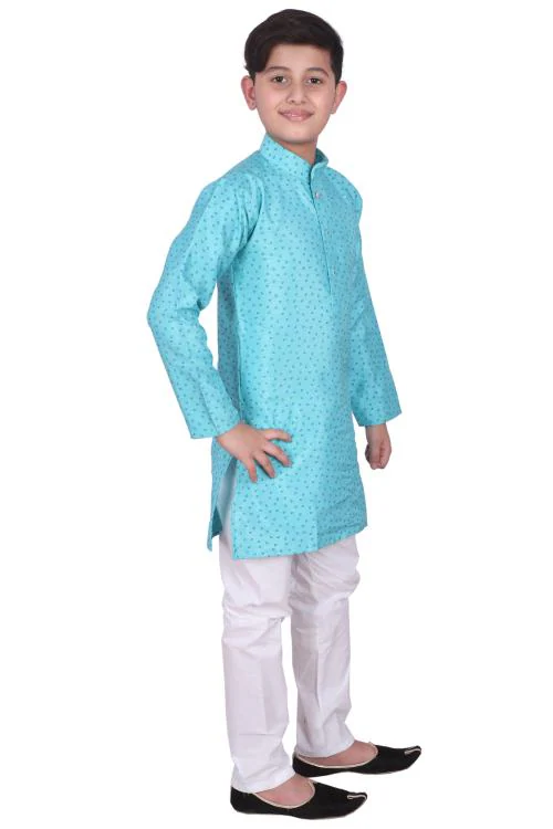 Buy Pro-Ethic Style Developer Boy's (Firozi) Cotton Kids Kurta Pajama ...