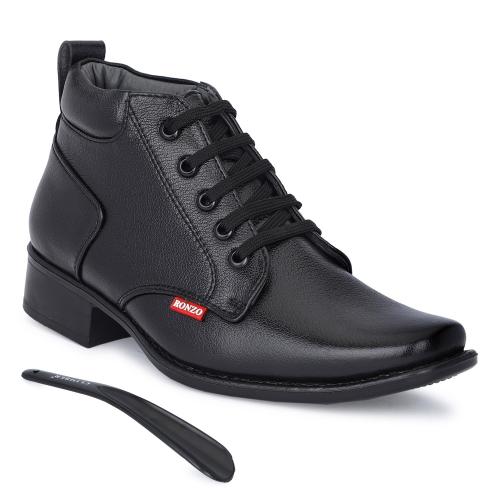 Buy Ronzo Clarcks Formal Black Synthetic Leather Lace Shoes For Men ...