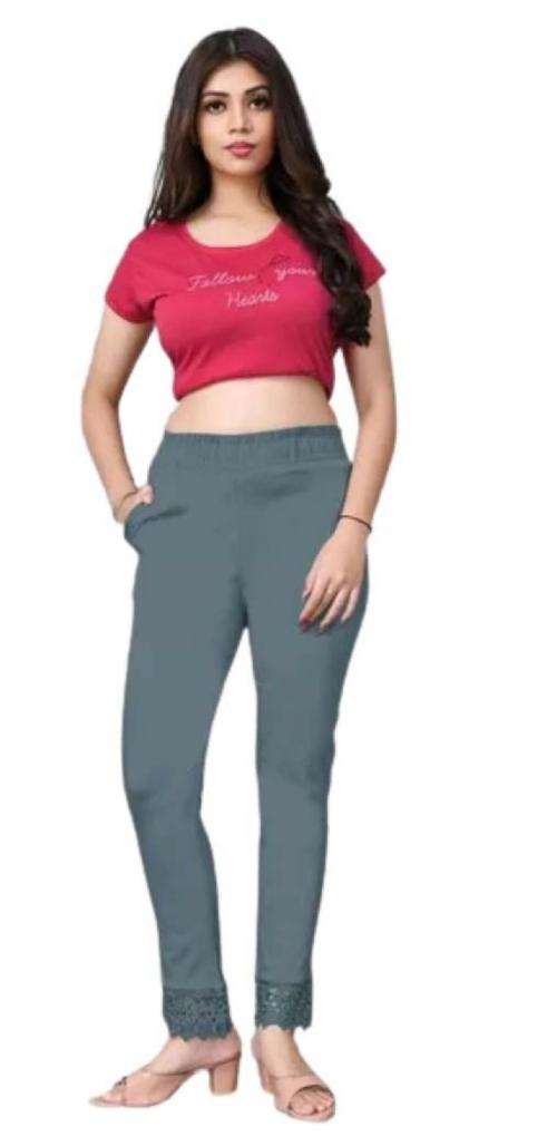 Buy Balma Women Grey Rayon Slab Lycra Elastic Waist Formal Pant Online ...