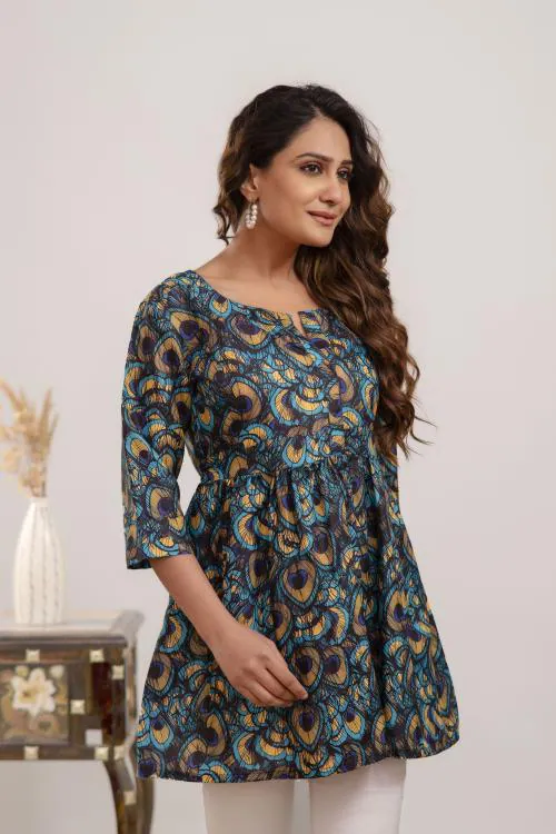 Buy RATNAVALI Cotton Printed Short Kurta TC026-08-XXL Online at Best ...