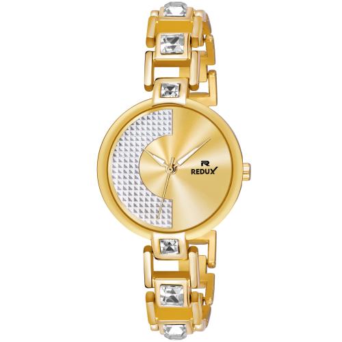 Buy Redux GW-241 Golden Dial Stainless Steel Strap Analog Watch for ...