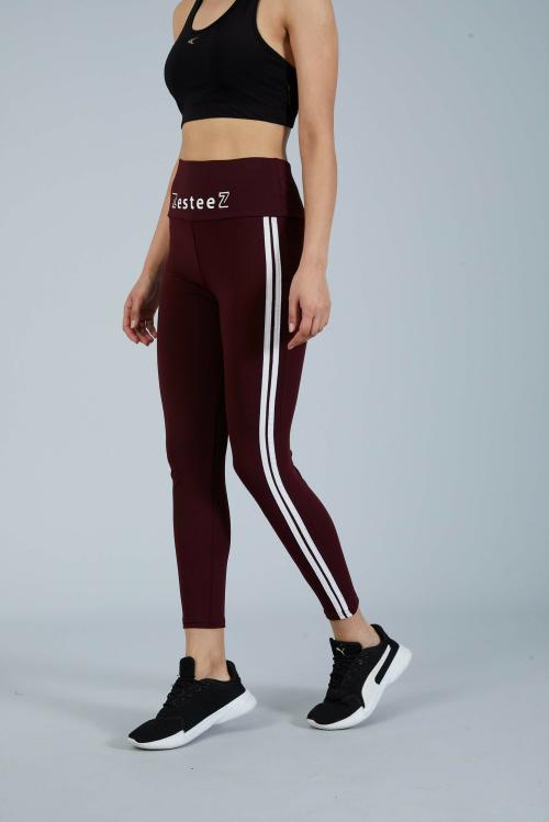 Buy Designer Girl Women Red Striped Lycra Blend Jegging (L) l Buskins l ...