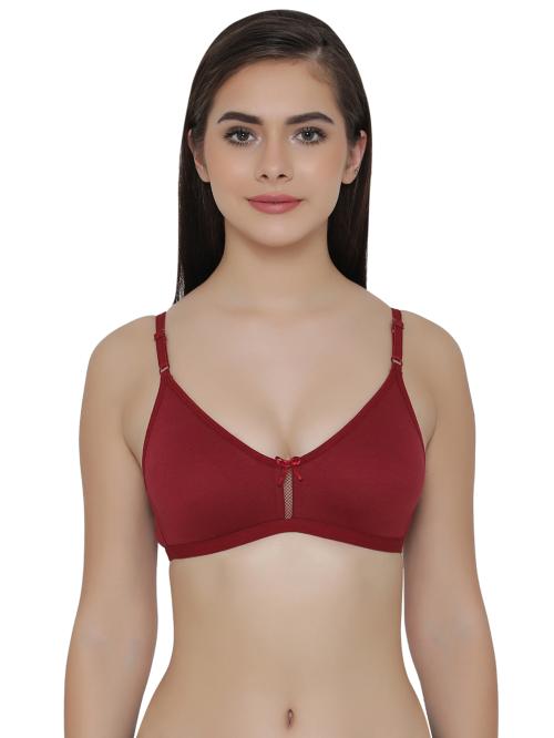 Buy Clovia Maroon Solid Cotton Single Full Coverage Bra Online at Best Prices in India - JioMart.
