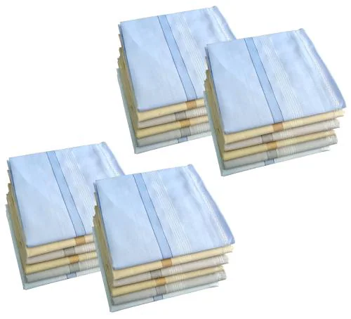 Buy S4S 100% Cotton Pack of 24 Premium Handkerchiefs Hanky For Men ...