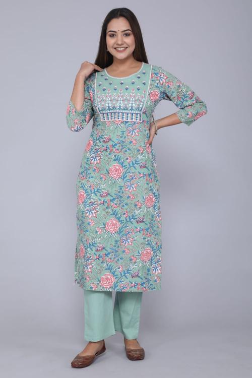 Buy DANILO PRESENTS BEST BLUE KURTA SET FOR WOMEN Online at Best Prices in India - JioMart.