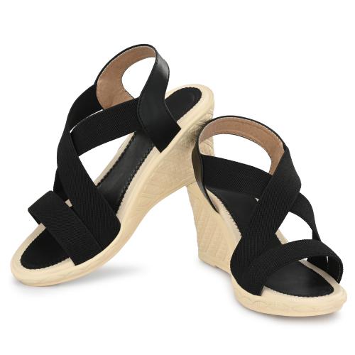 Buy GrienYrus Women Black Heeled Sandal Online at Best Prices in India ...