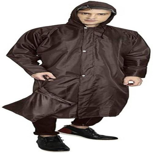 Buy YOUTH ROBE Men and Women Brown Solid Polyester Raincoat - S Online ...