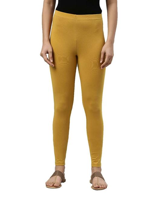 Buy Go Colors Women Yellow Solid Stretch Leggings Online at Best Prices in India - JioMart.