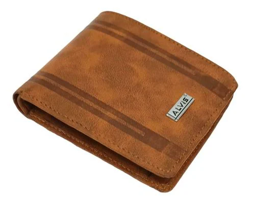 Buy ALVIS Men Tan Faux Leather Wallet Online at Best Prices in India ...
