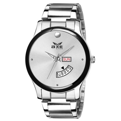 Buy Axe Style Analog White Dial Silver Strap Watch for Men (XDD-1005 ...