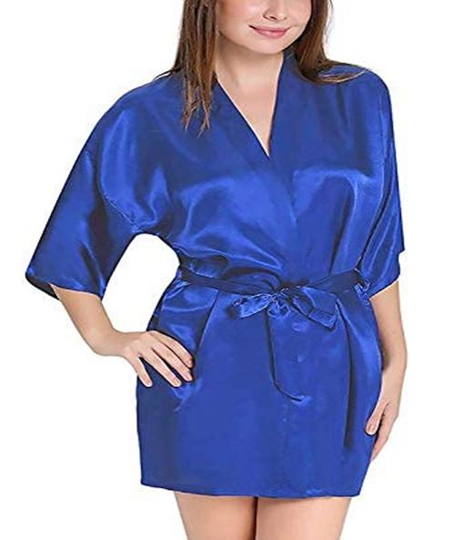 Buy SUJUKA BE YOUR Women Blue Pack Of 1 Above Knee Baby Doll Night ...