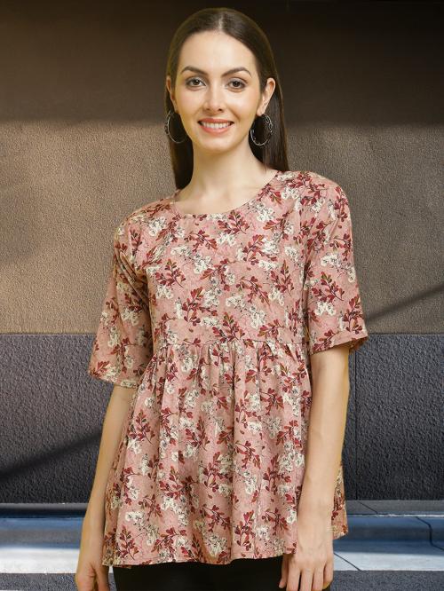 Buy Fabflee Women Printed casual Crepe Ethnic Top Online at Best Prices in India - JioMart.