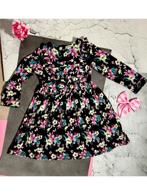 Buy Bella Moda Girls Fit And Flair Casual Wear Dress Online at Best ...