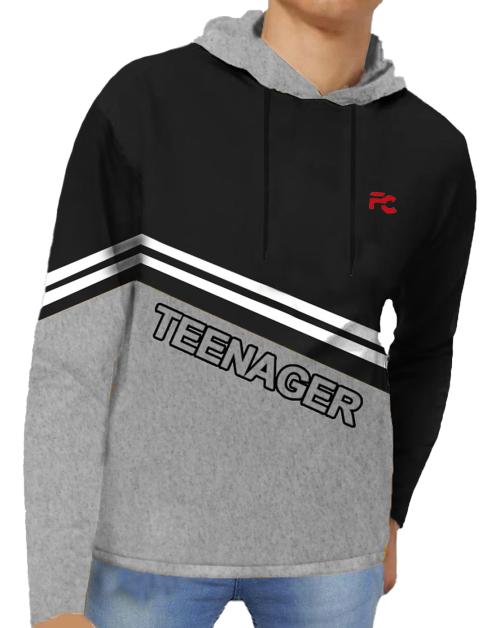 Buy FastColors MultiColor Full Sleeve Hooded Tshirt Online at Best ...