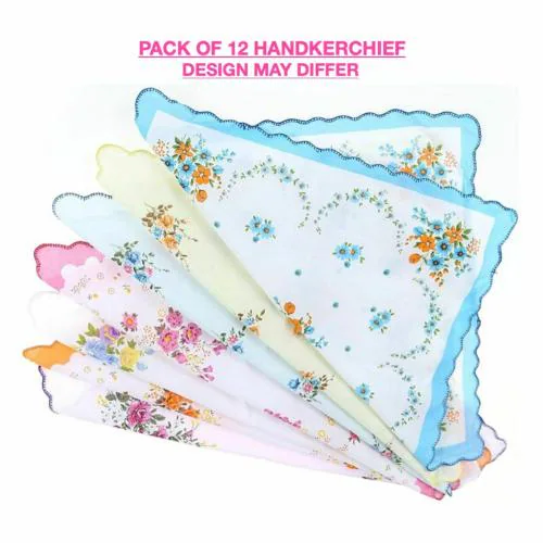 Buy BADLOOK LADIES & GIRLS COTTON HANKY WITH BEAUTIFULL FLOWER PRINT ...