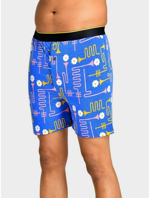 Buy Bummer DIXIE BLUES Blue Printed Modal Boxer for Men Online at Best ...