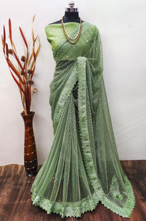 Buy Cashing Fashion Fancy Embroidery & Daimand Work With Cut Work ...