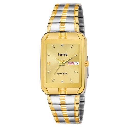 Buy hrnt Analog Gold Dial Silver Strap Watch for Men (HMTG-TT9032 ...